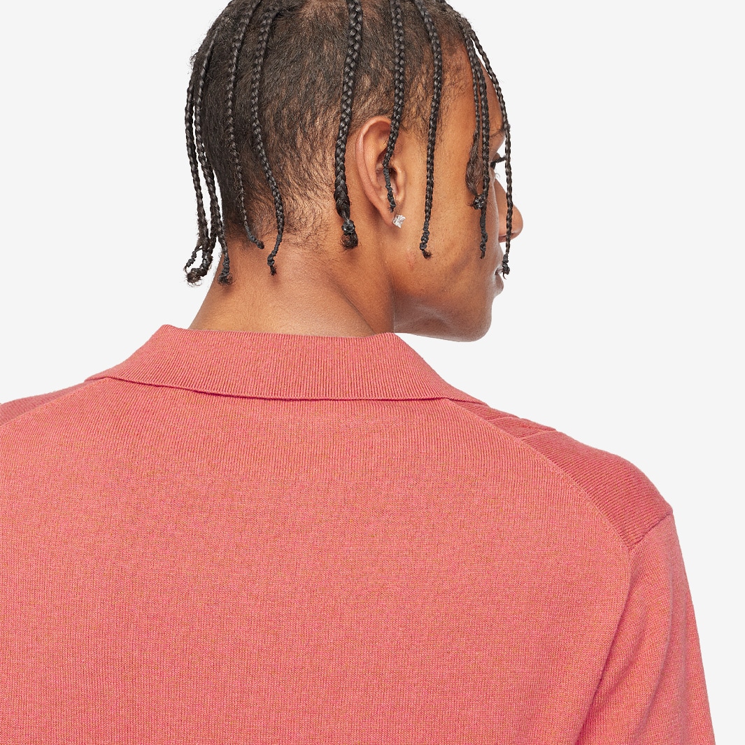 Lyle & Scott The Gregor Knitted Polo - Shrimp - Mens Clothing | Pro ...