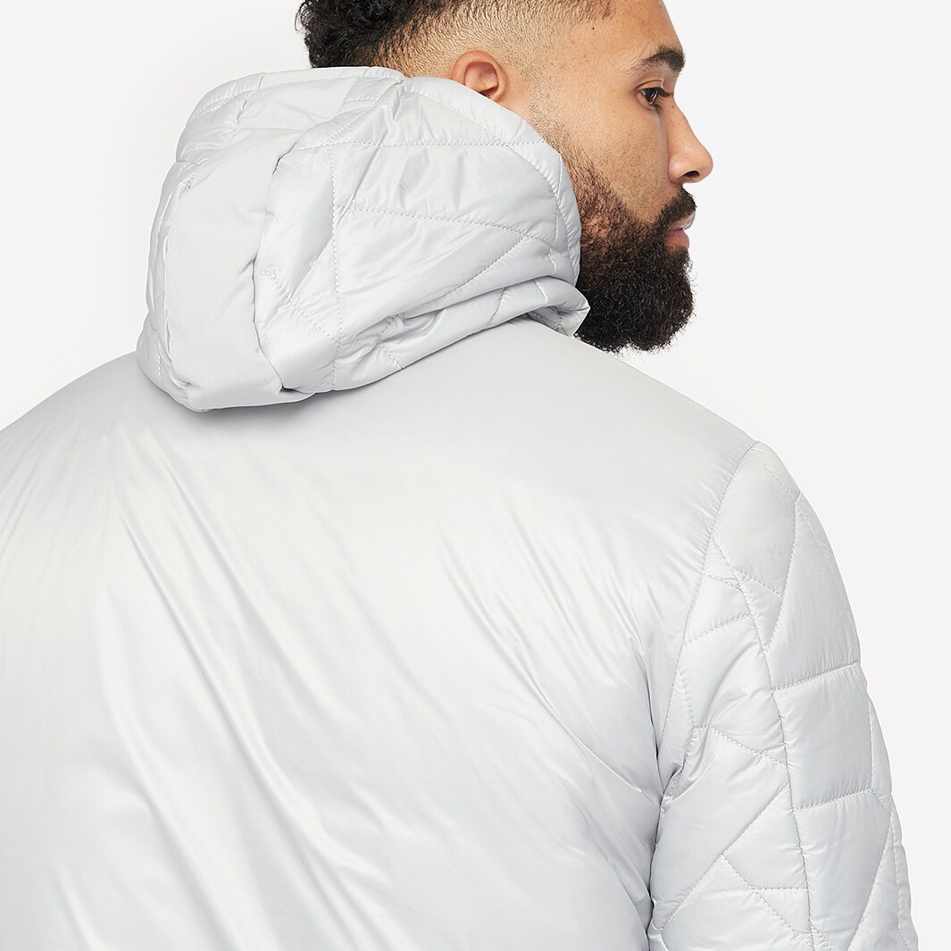 Macron Wales 22/23 Padded Bomber Jacket - Grey - Mens Replica