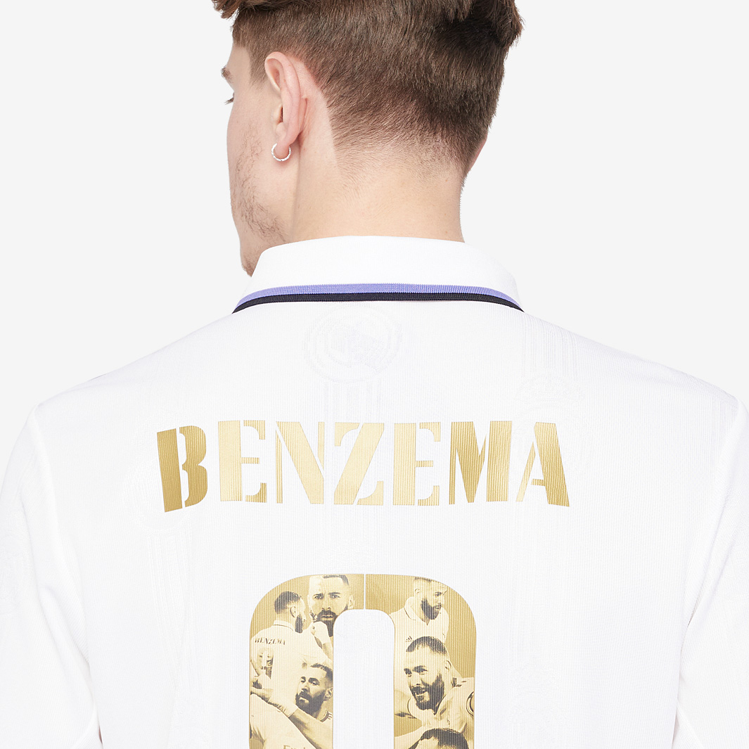 adidas Real Madrid 22/23 Authentic Benzema Ballon dOr Home Shirt ...