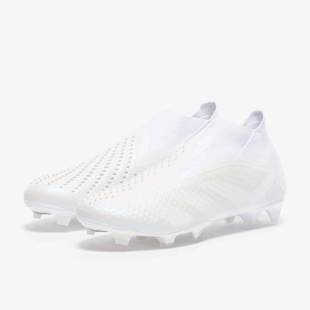 adidas Predator Accuracy+ FG - White/White/White - Mens Boots