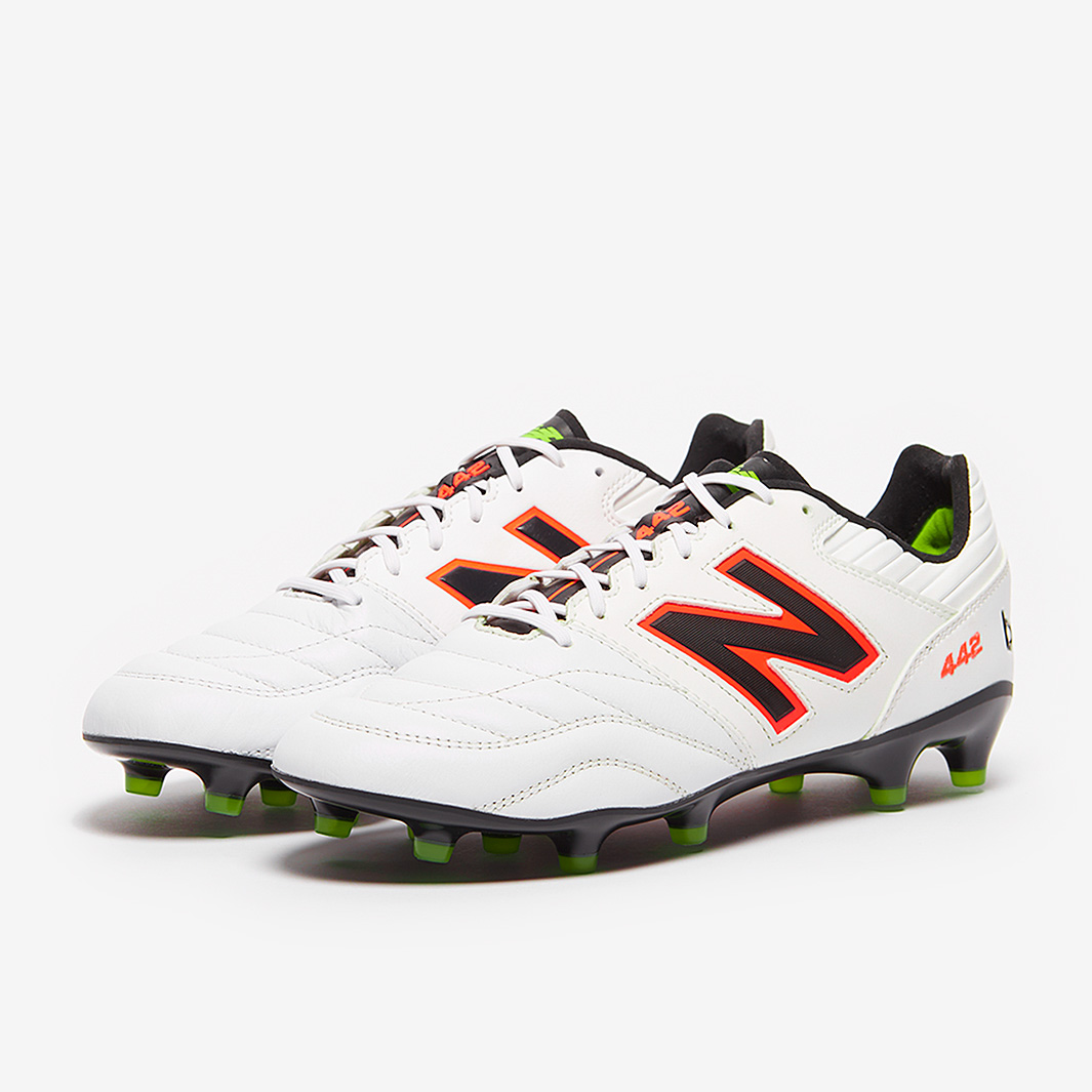 New Balance 442 Pro FG - White/Black/Dragonfly - Mens Boots | Pro ...