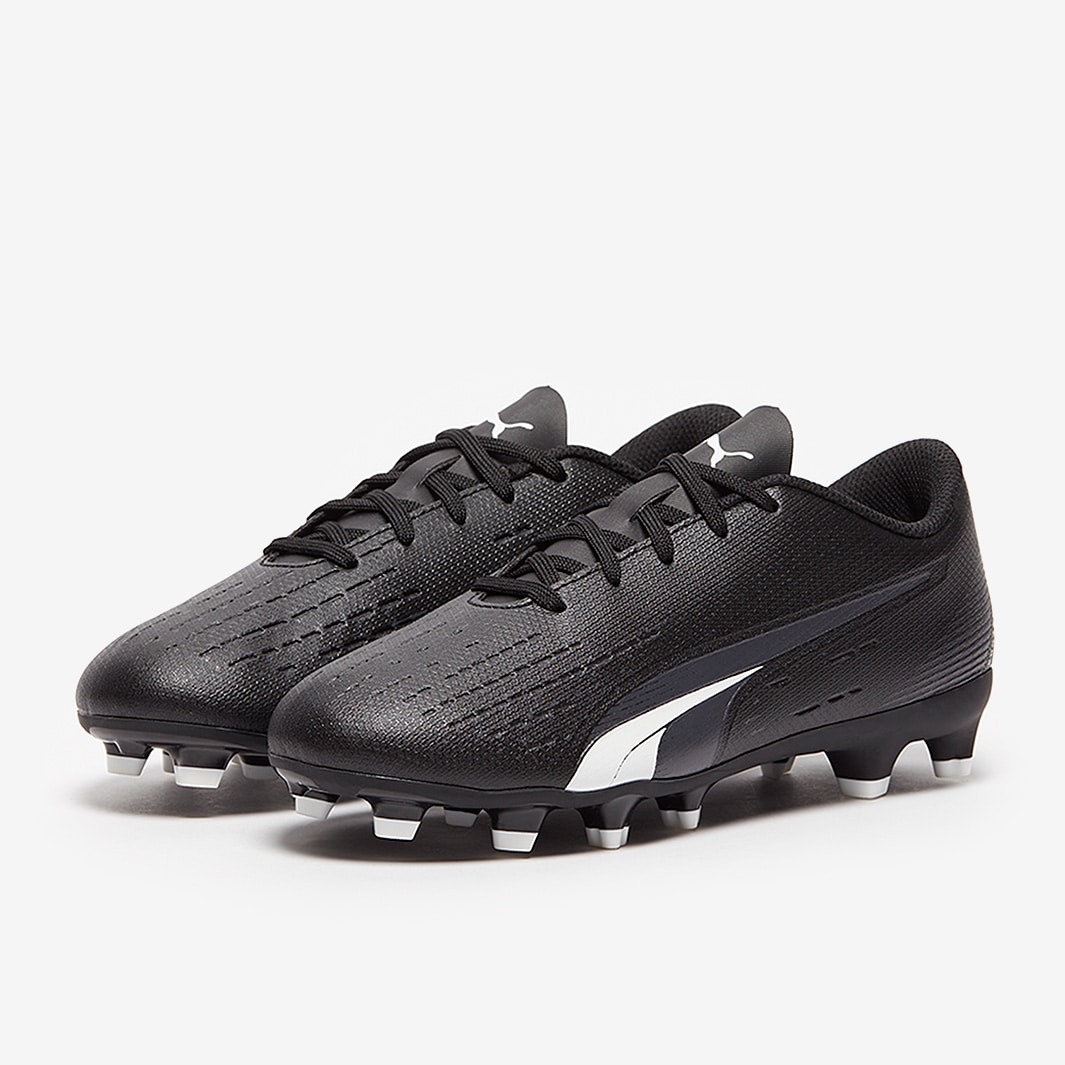 Puma Kids Ultra Play FG/AG - Puma Black/Puma White - Junior Cleats