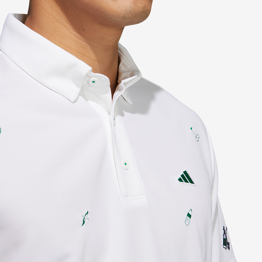 adidas Pg Mono Polo - White - Mens Clothing | Pro:Direct Golf