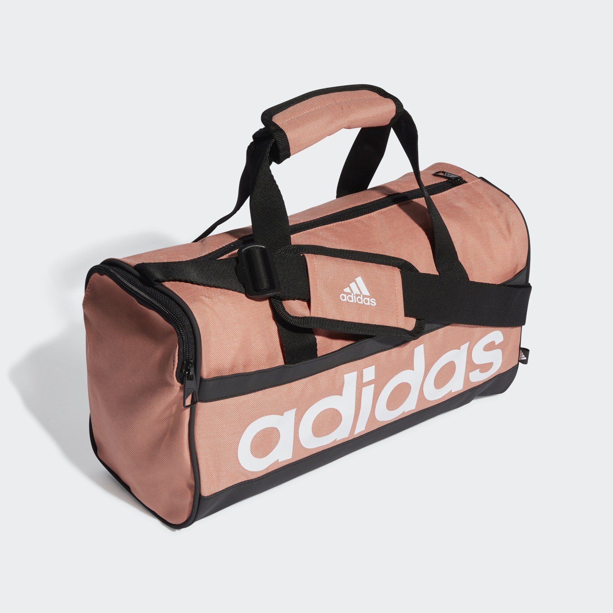 adidas Unisex Essentials Linear Duffel Bag Extra Small Black / White ...