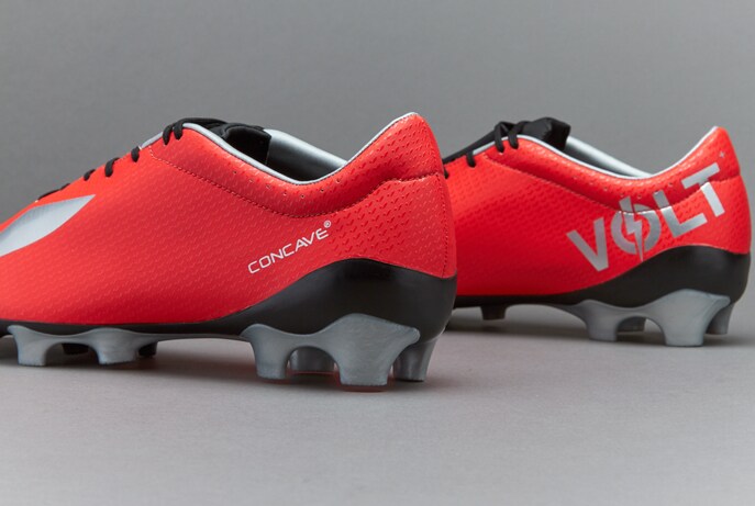 Concave Volt + FG - Mens Soccer Cleats - Firm Ground - Red/Grey