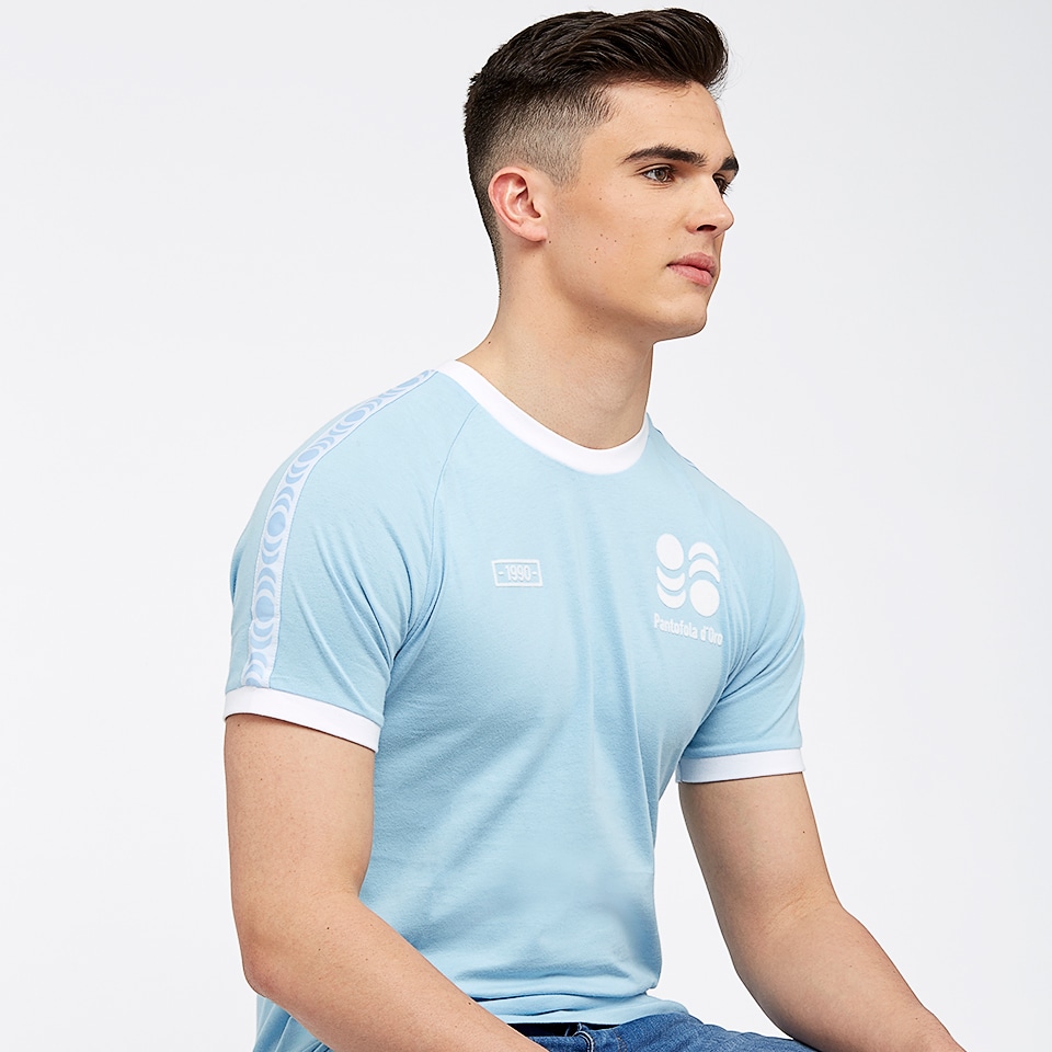 Mens Clothing - Pantofola dOro -1990- Tape T-Shirt - Light Blue - TS01-15