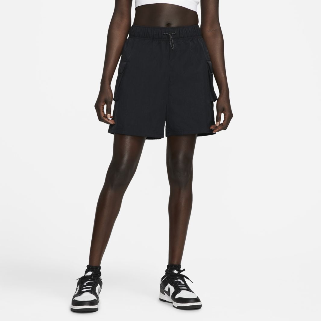 Nike Sportswear Essential Women's Woven High-Rise Shorts - Hemp/White ...