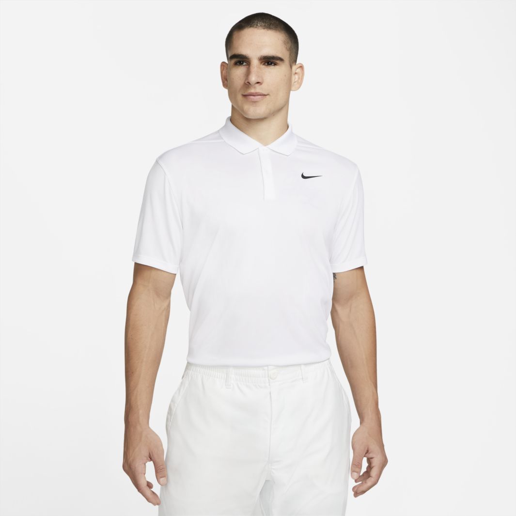 Nike NikeCourt Dri-FIT Men's Tennis Polo Black/White Mens Clothing ...