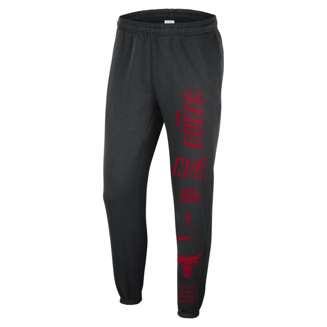 Nike Chicago Bulls Courtside Men's Nike NBA Fleece Trousers Black Mens ...