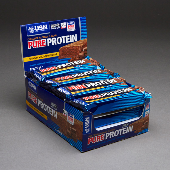 Nutrition - USN - Pure Protein Bar - Chocolate Ice-Cream - 12 x 75g ...