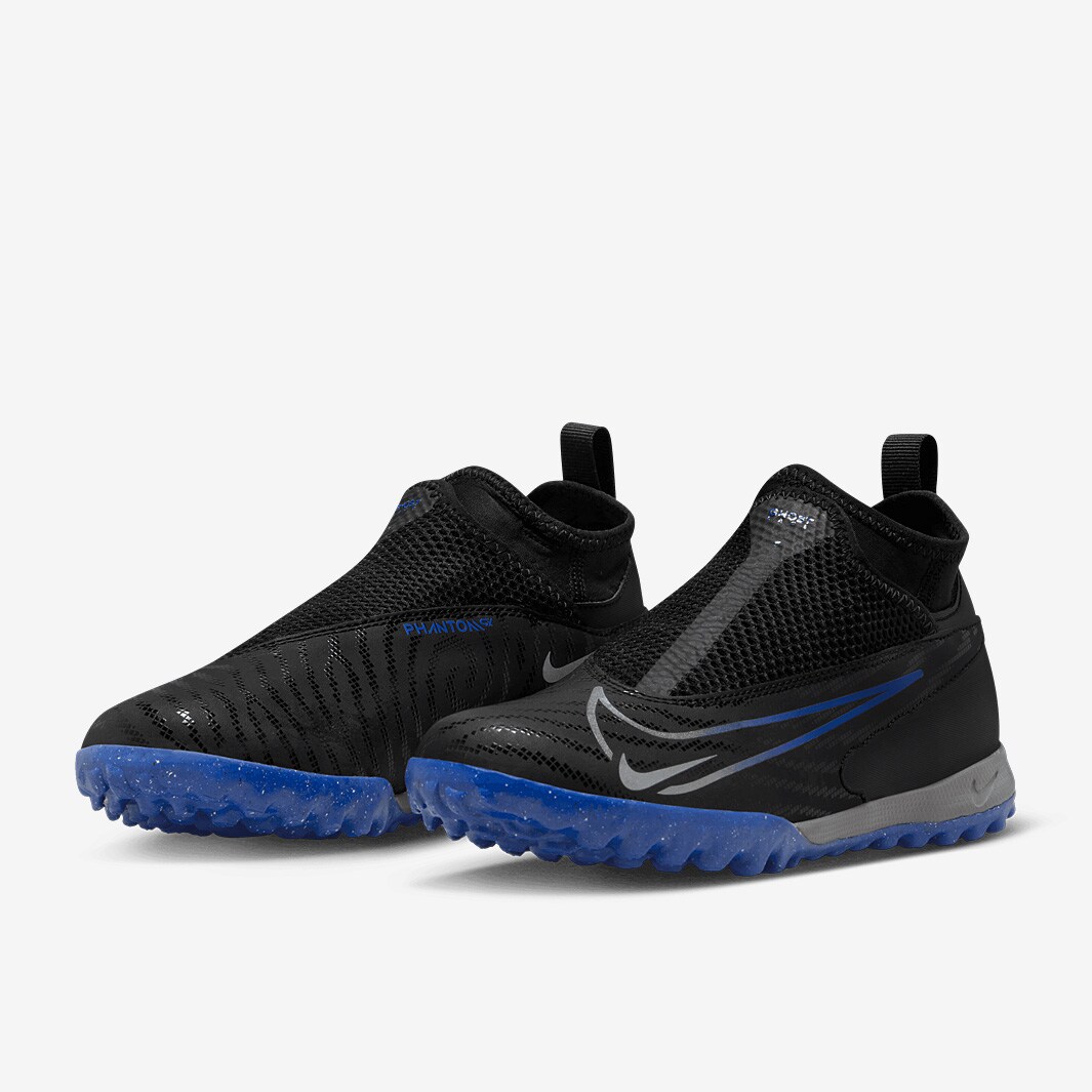 Nike Kids Phantom GX Academy DF TF - Black/Chrome/Hyper Royal - Junior ...