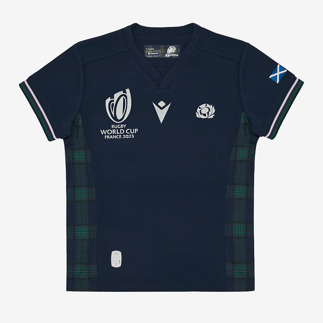 Macron Junior Scotland RWC23 Boxset Home Shirt - Blue - Boys Replica ...