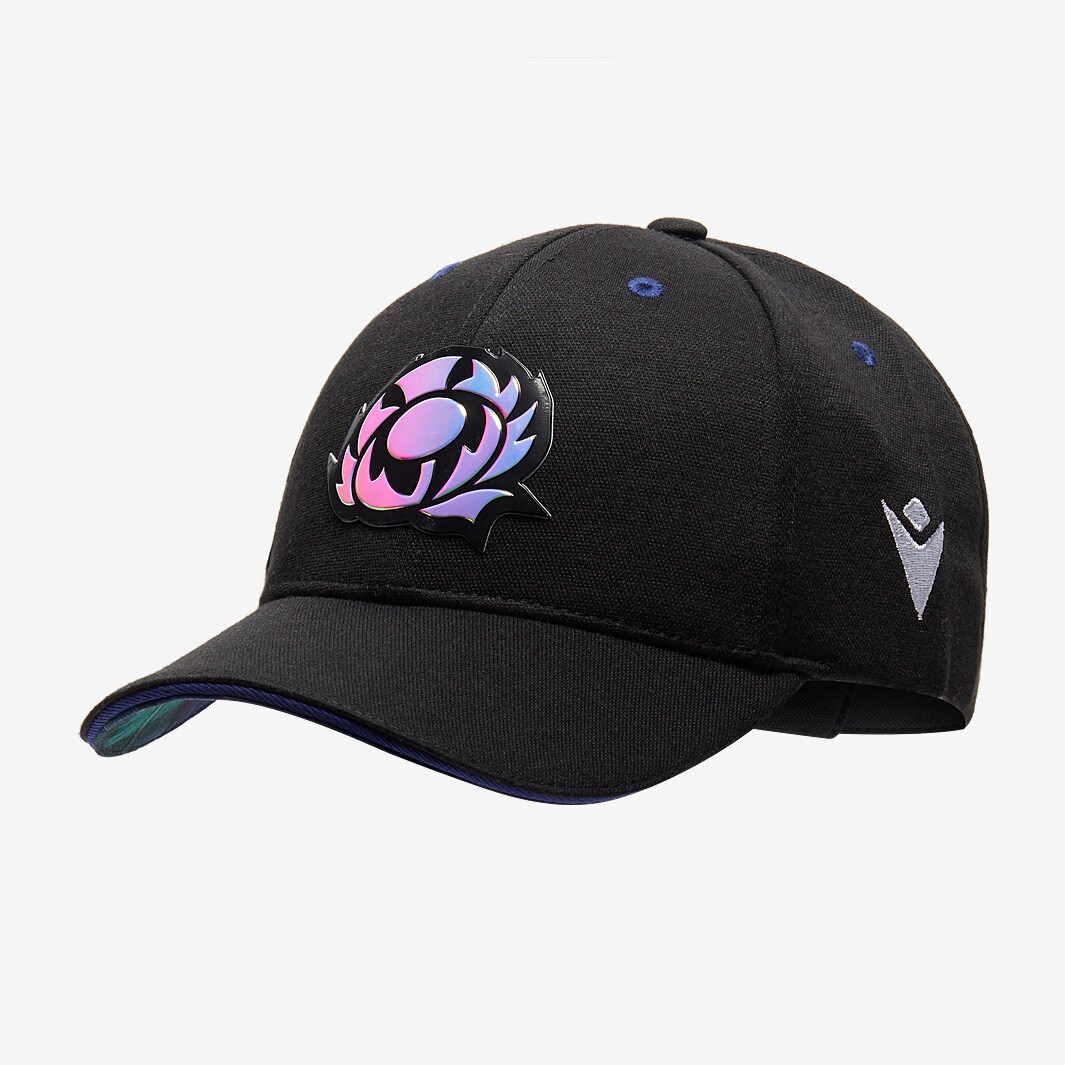 Macron Scotland 23/24 Baseball Cap - Black/Tartan - Mens Replica | Pro ...