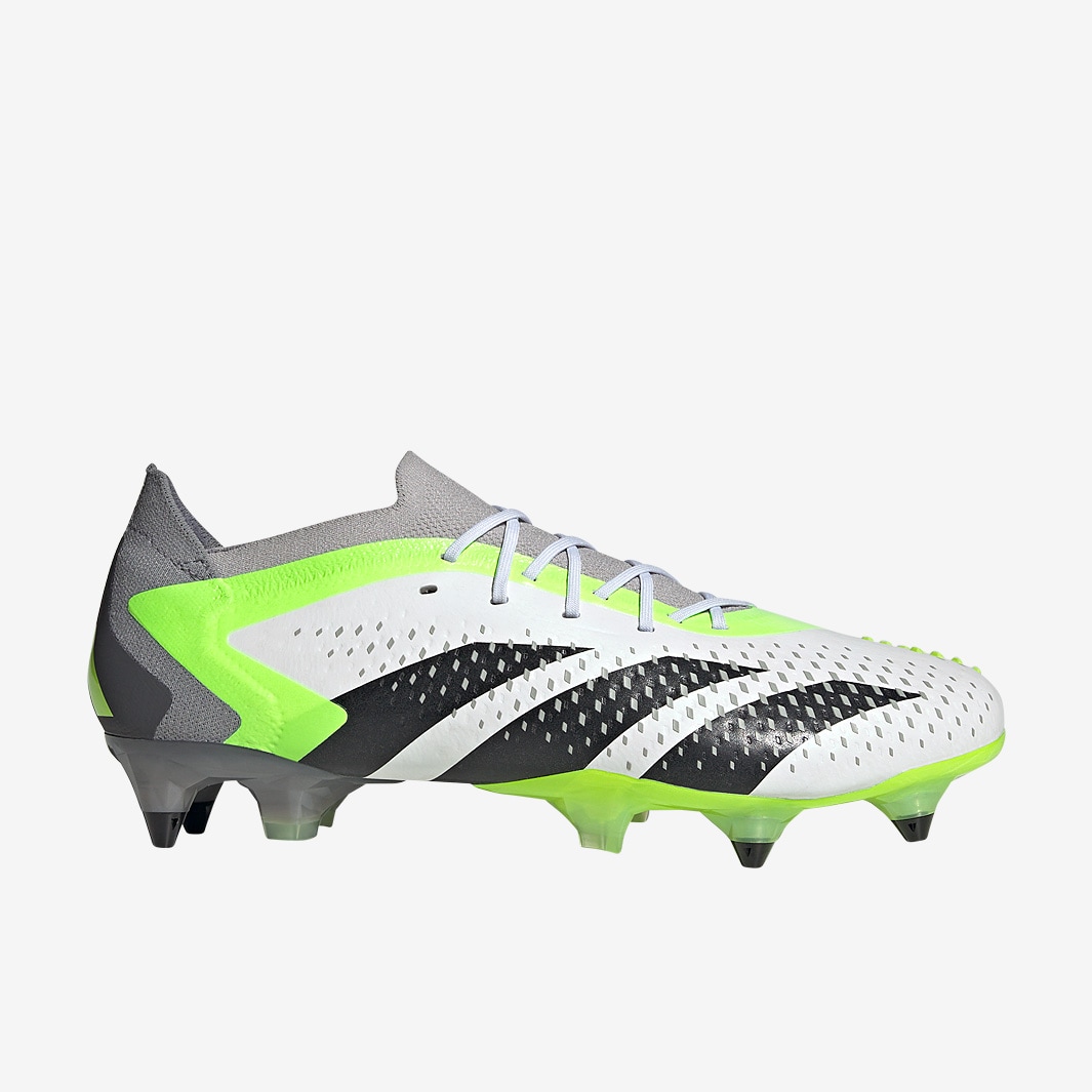 adidas Predator Accuracy.1 Low SG - White/Core Black/Lucid Lemon - Mens ...