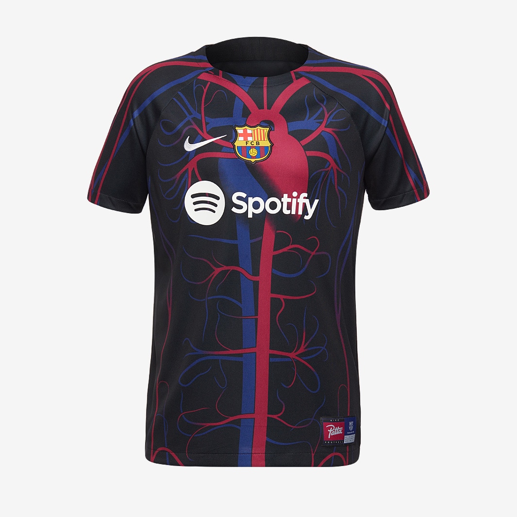 Nike FCB x PATTA Kids SS Top - Black/Black/White - Boys Replica | Pro ...