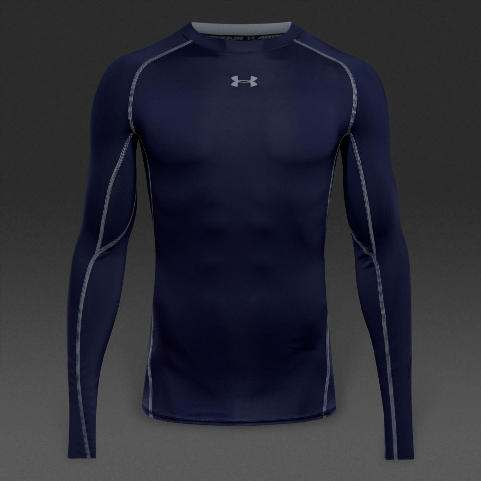Mens Base Layer - Under Armour HG LS Compression Top - Midnight Navy ...