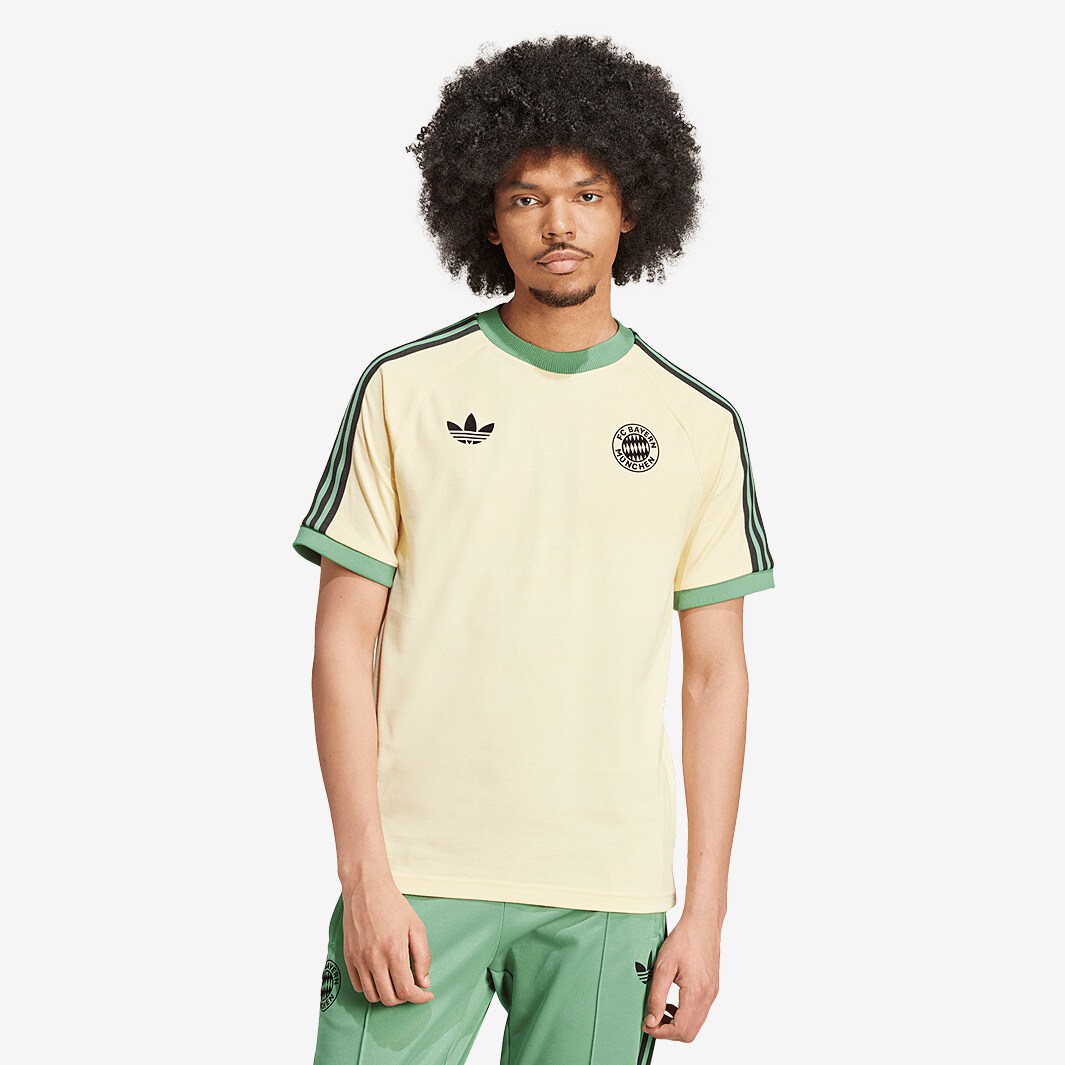 adidas originals Bayern Munich 3S T-Shirt - Easy Yellow - Mens Clothing ...
