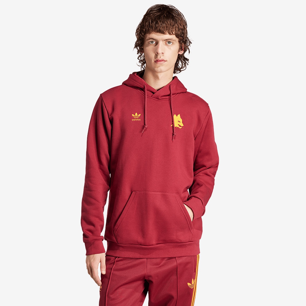 adidas originals Roma Hoodie - Team Coll Burgundy 2/Focus Orange - Mens ...