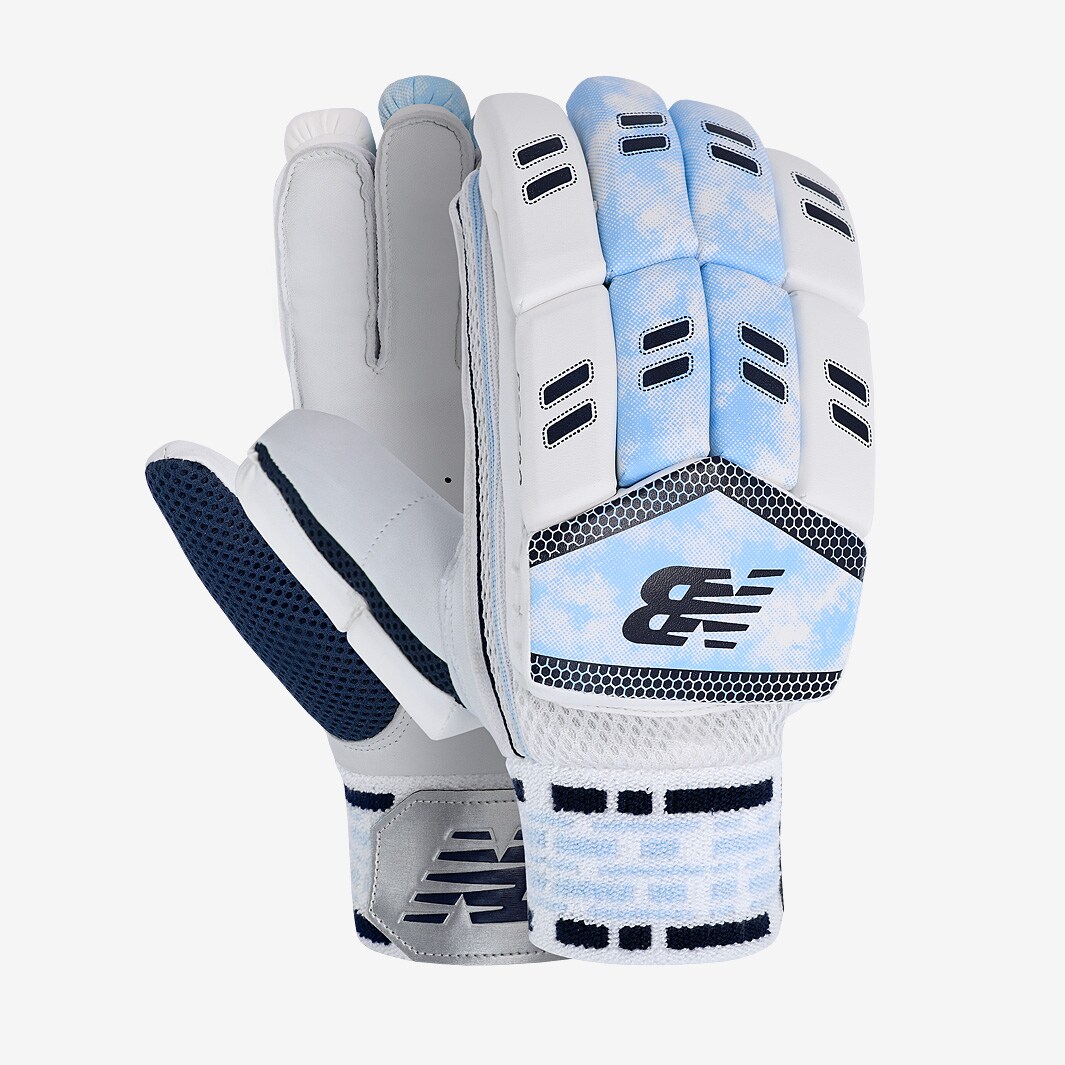New Balance DC 580 RH Batting Gloves - White/Blue - Batting Equipment ...