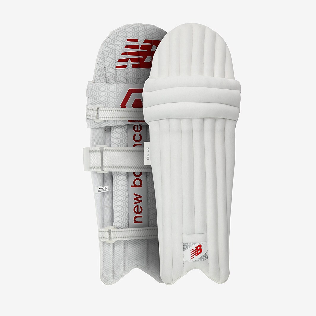 New Balance TC 360 Ambi Junior Batting Pads - White/Red - Junior ...