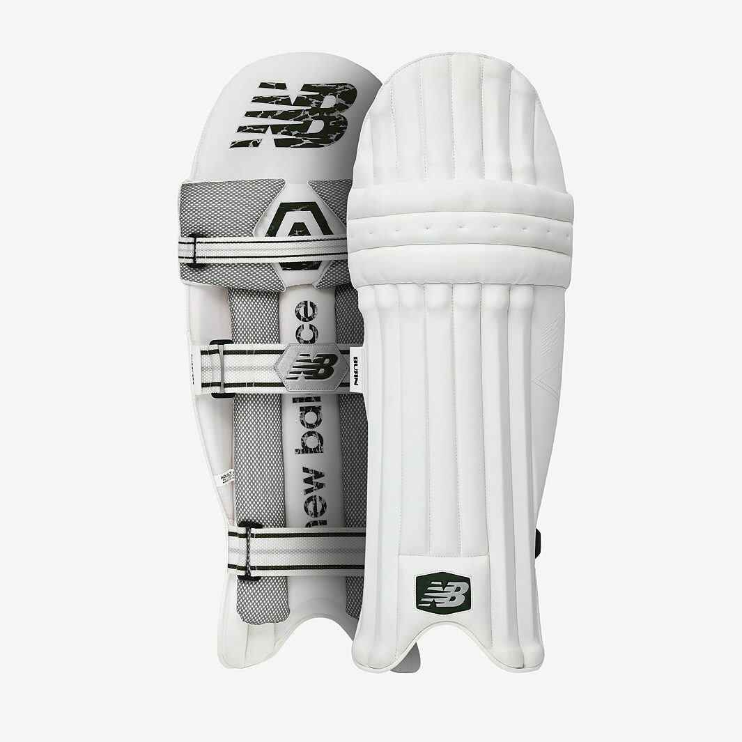 New Balance Burn LH Batting Pads - White/ Green - Batting Equipment ...