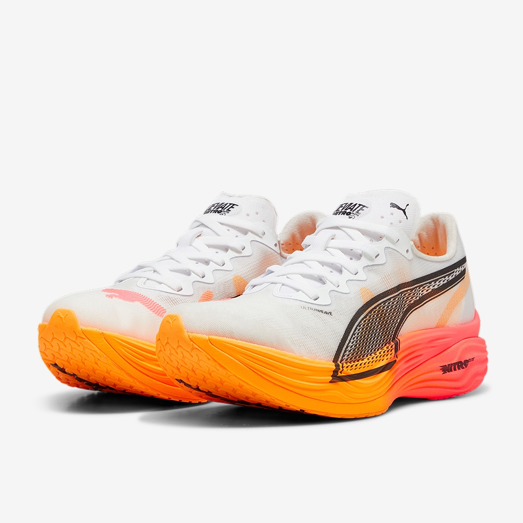 Puma Deviate Nitro Elite 3 FGL - Puma White-Sunset Glow-Sun Stream ...