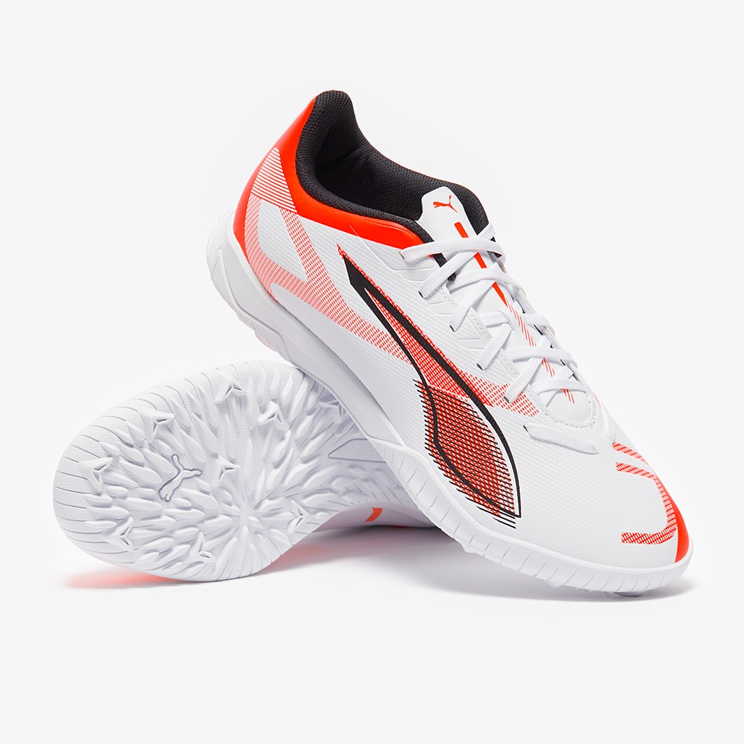 Puma Ultra 5 Play Turf - Puma White/Puma Black/Glowing Red - Adult ...