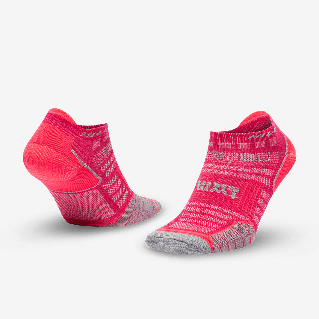 Hilly Twin Skin Socklet Min - Magenta/Grey Marl - Running Socks | Pro ...