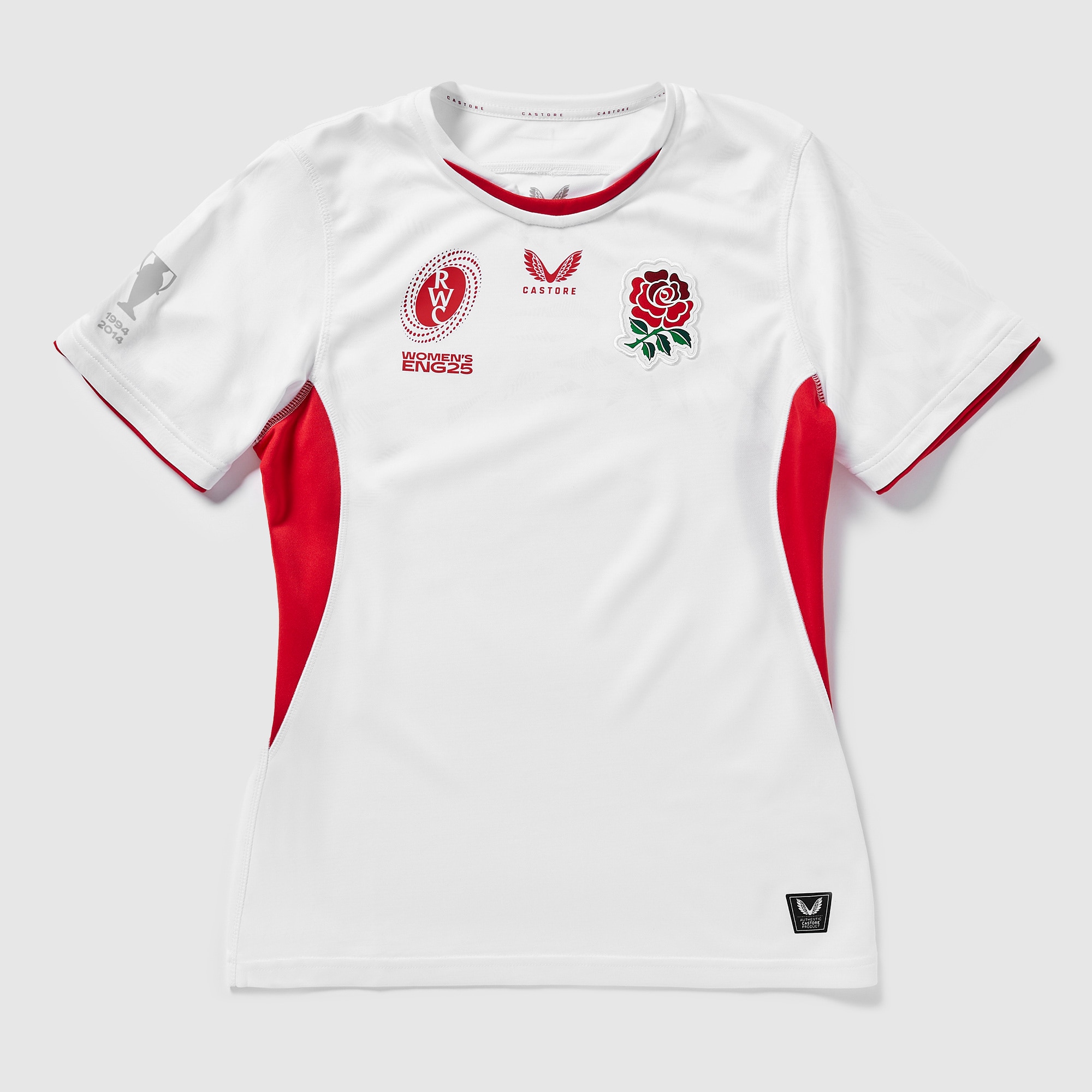 Castore England Red Roses 2025 WRWC Home Replica Shirt - Brilliant ...