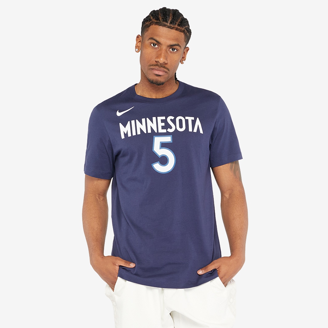 Nike NBA Anthony Edwards Minnesota Timberwolves T-Shirt - College Navy - Tops - Mens Replica ...