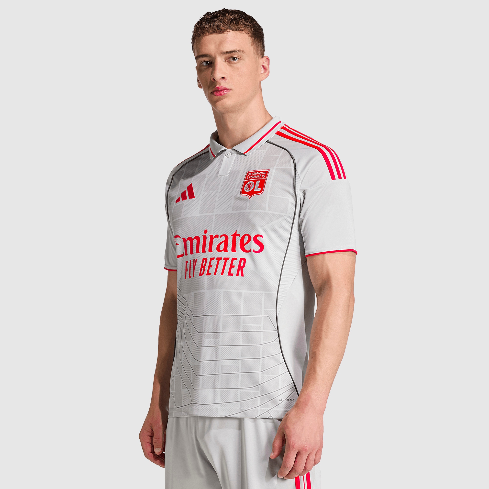 adidas Originals Olympique Lyon 25/26 Third Shirt - Lgh Solid Grey ...