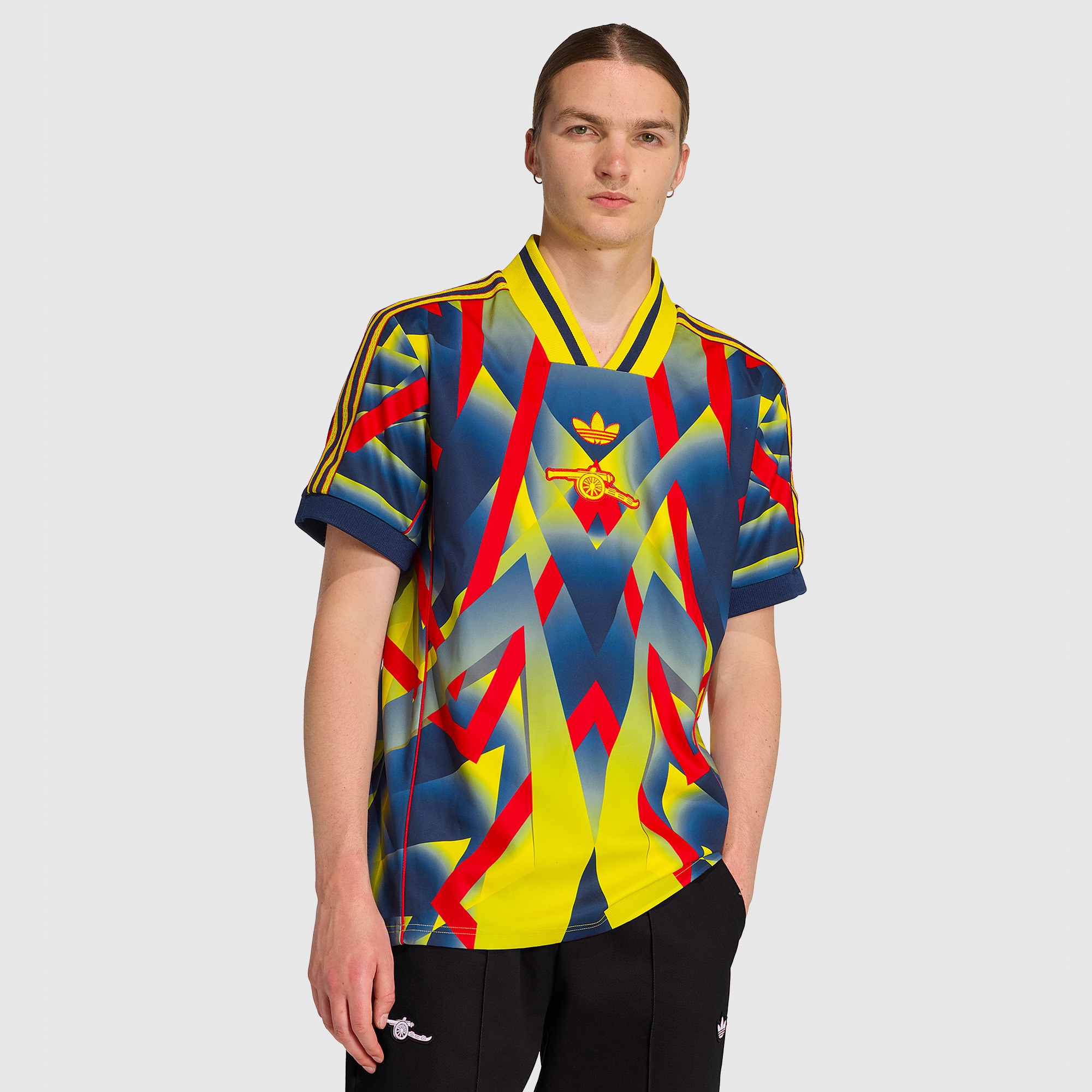 adidas Originals Arsenal 25/26 Lifestyler Shirt - Yellow/Pure Ruby ...