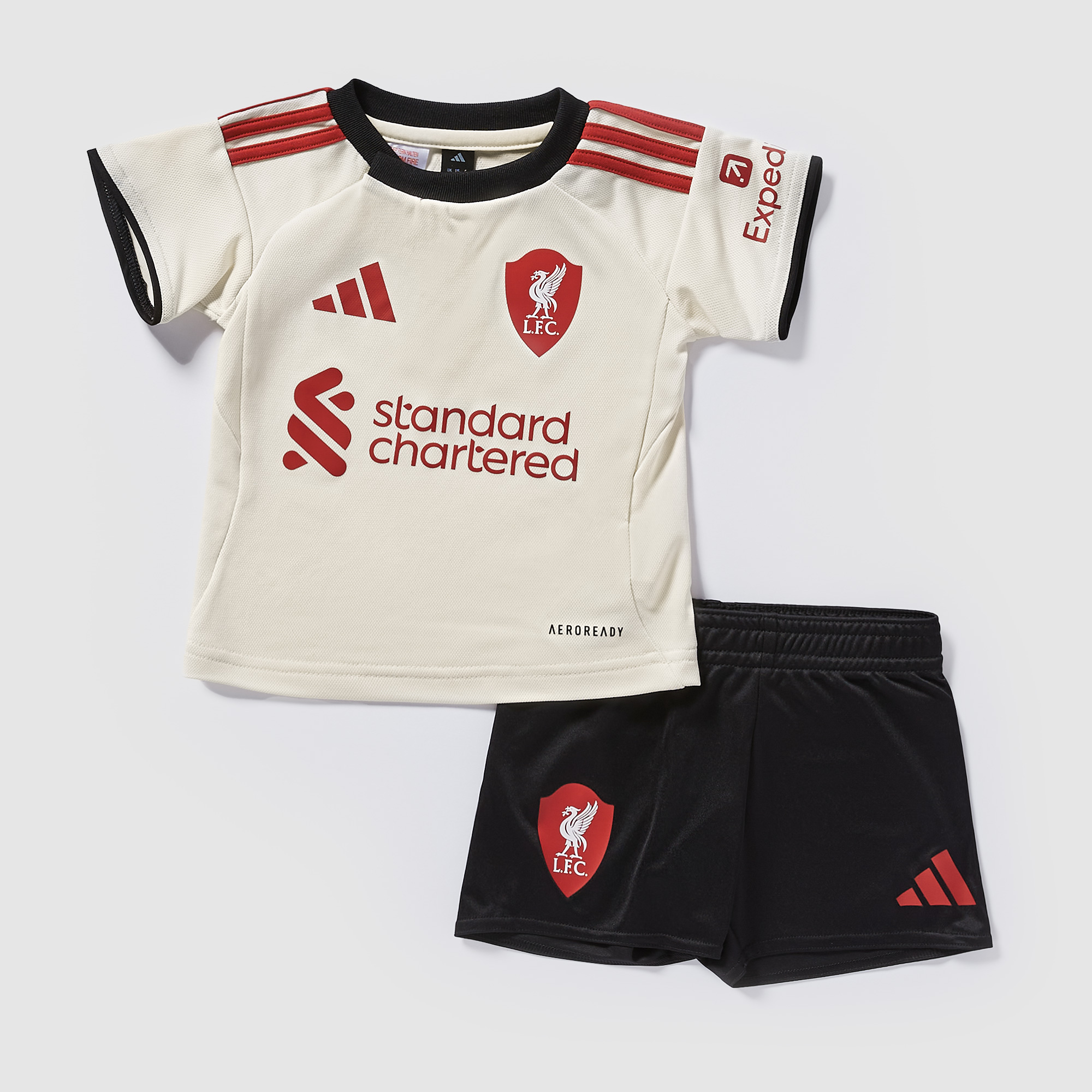 adidas Liverpool 25/26 Infants Away Kit - Wonder White/Black - Boys ...
