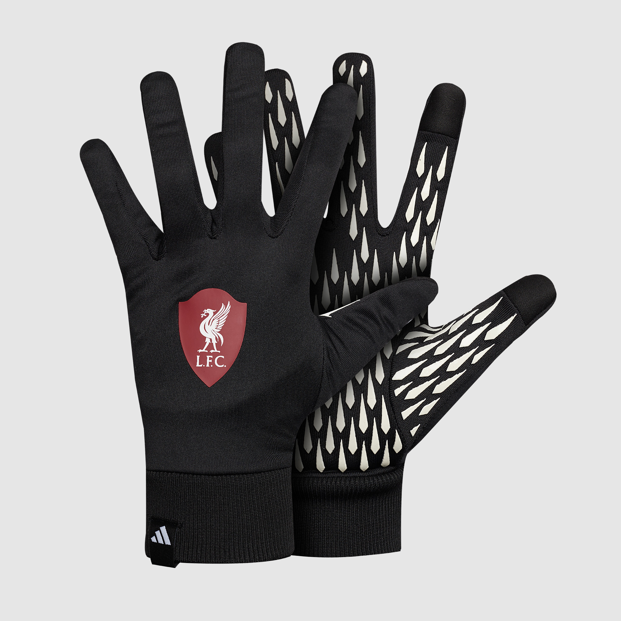 adidas Liverpool 25/26 Gloves - Black/Strawberry Red - Mens Replica ...