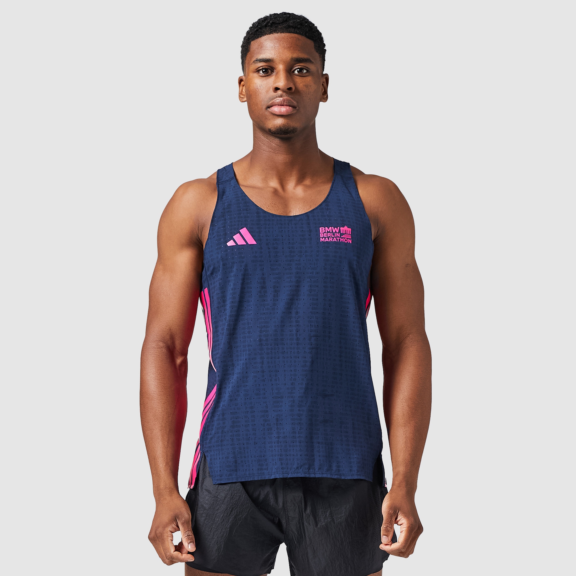 adidas Berlin Marathon Singlet - Collegiate Navy - Mens Clothing | Pro ...