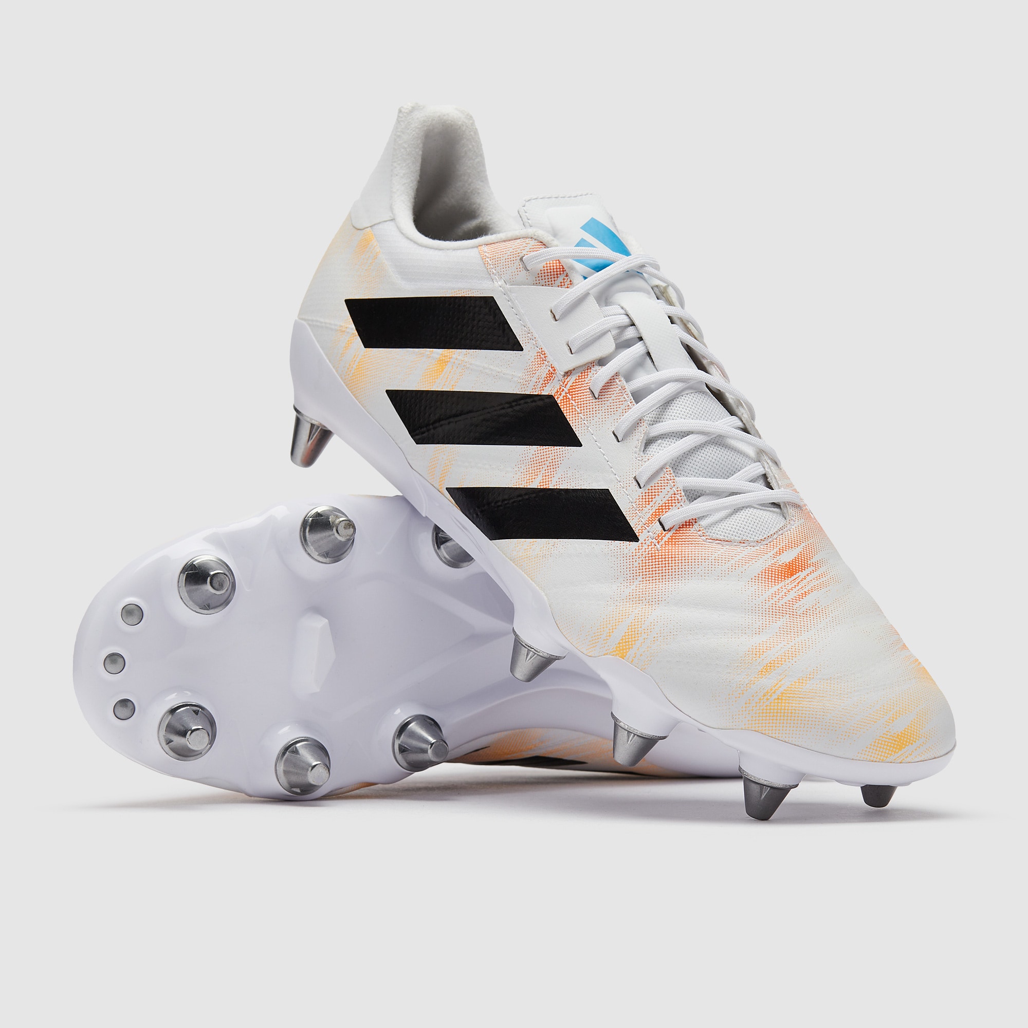 adidas Kakari RS Soft Ground Rugby Boots - White/Core Black/Pure Orange ...