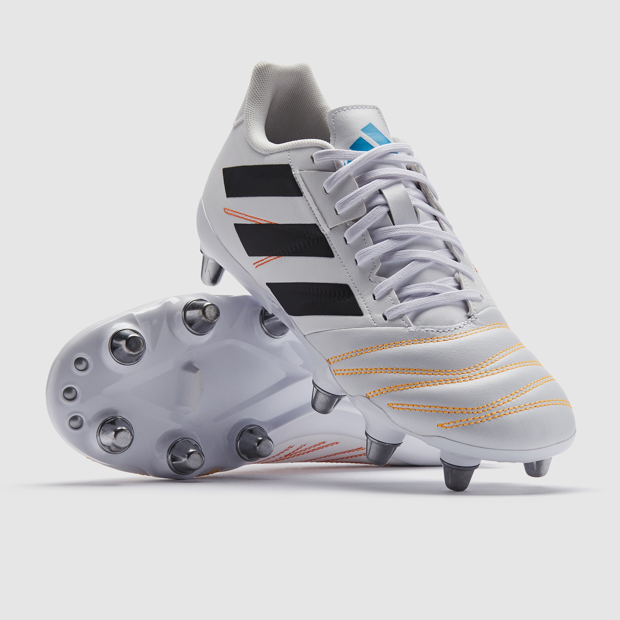 adidas Kakari Elite Soft Ground Rugby Boots - White/Core Black/Lucid ...
