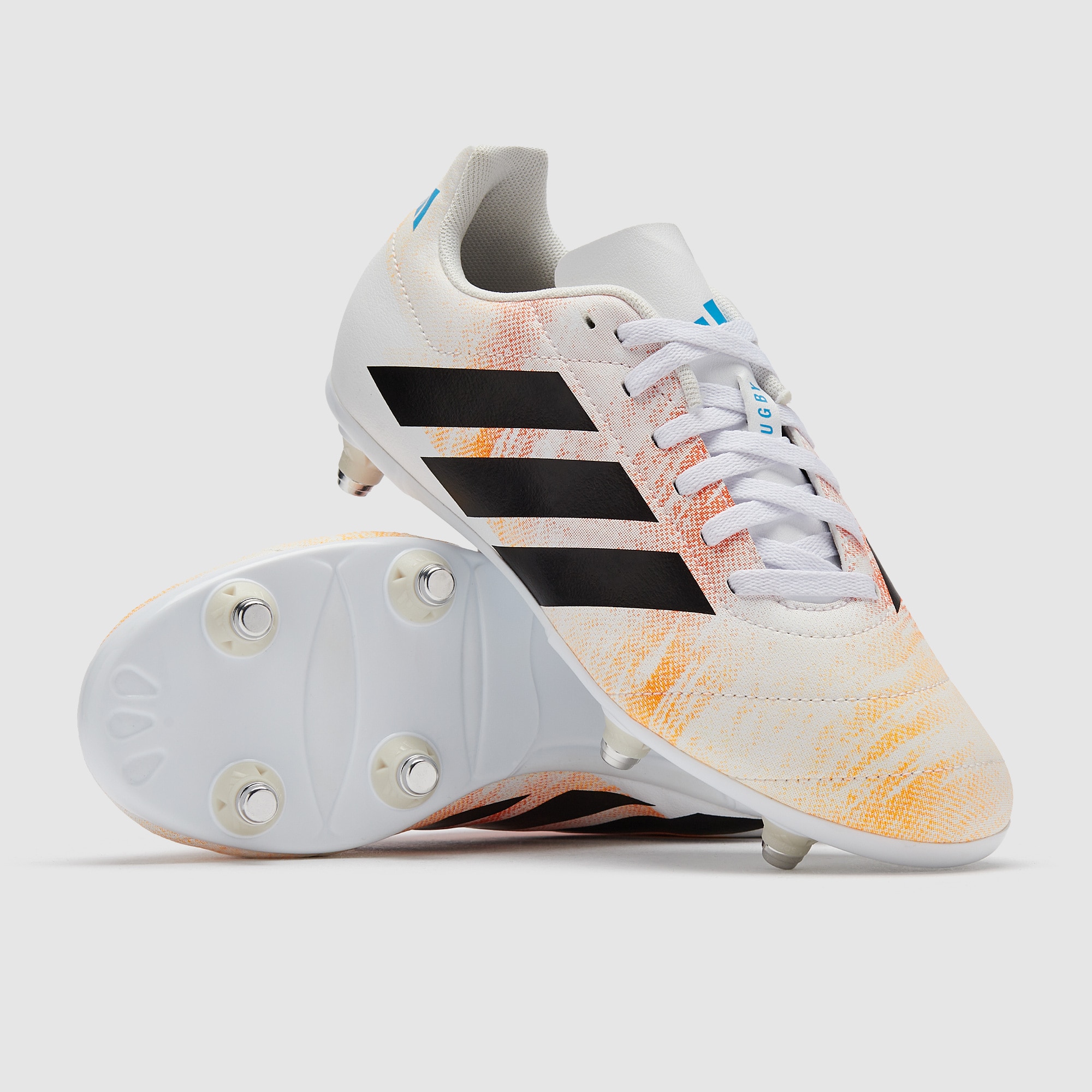 adidas Rugby Junior Soft Ground Rugby Boots - Lucid Tangerine/White ...