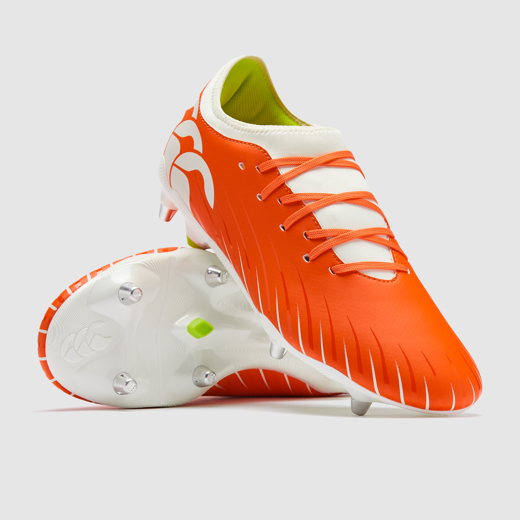Canterbury Speed Falcon Team Soft Ground Rugby Boots - Orange/White ...