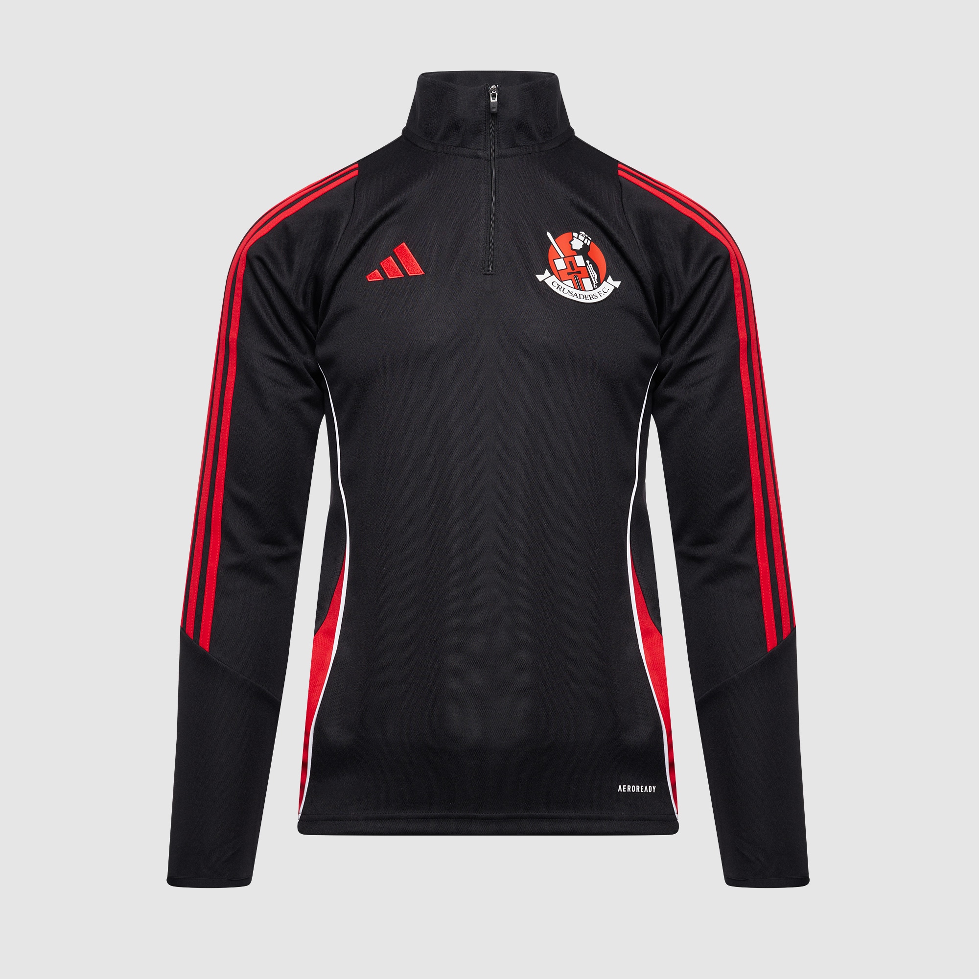 adidas Crusaders Academy 25/26 1/4 Zip Training Top - Black/Pure Ruby ...