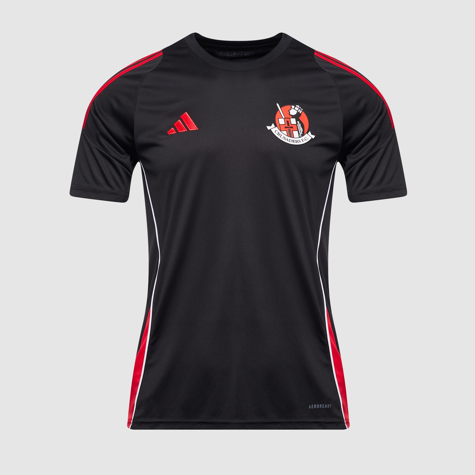 adidas Crusaders Academy 25/26 SS Training Shirt - Black/Pure Ruby ...