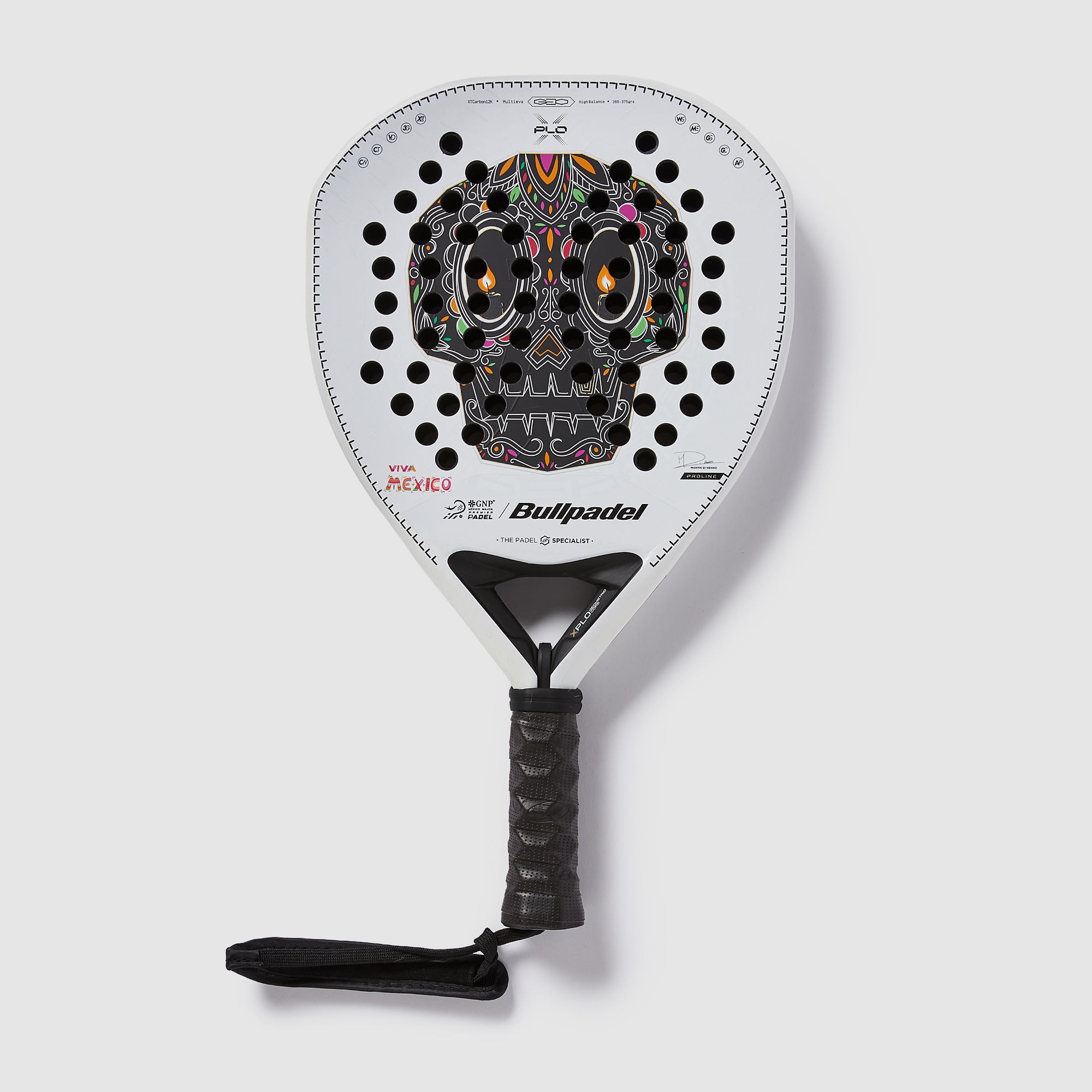 Bullpadel Xplo MX LTD 25 Padel Racket - White/Black - Adult Padel ...