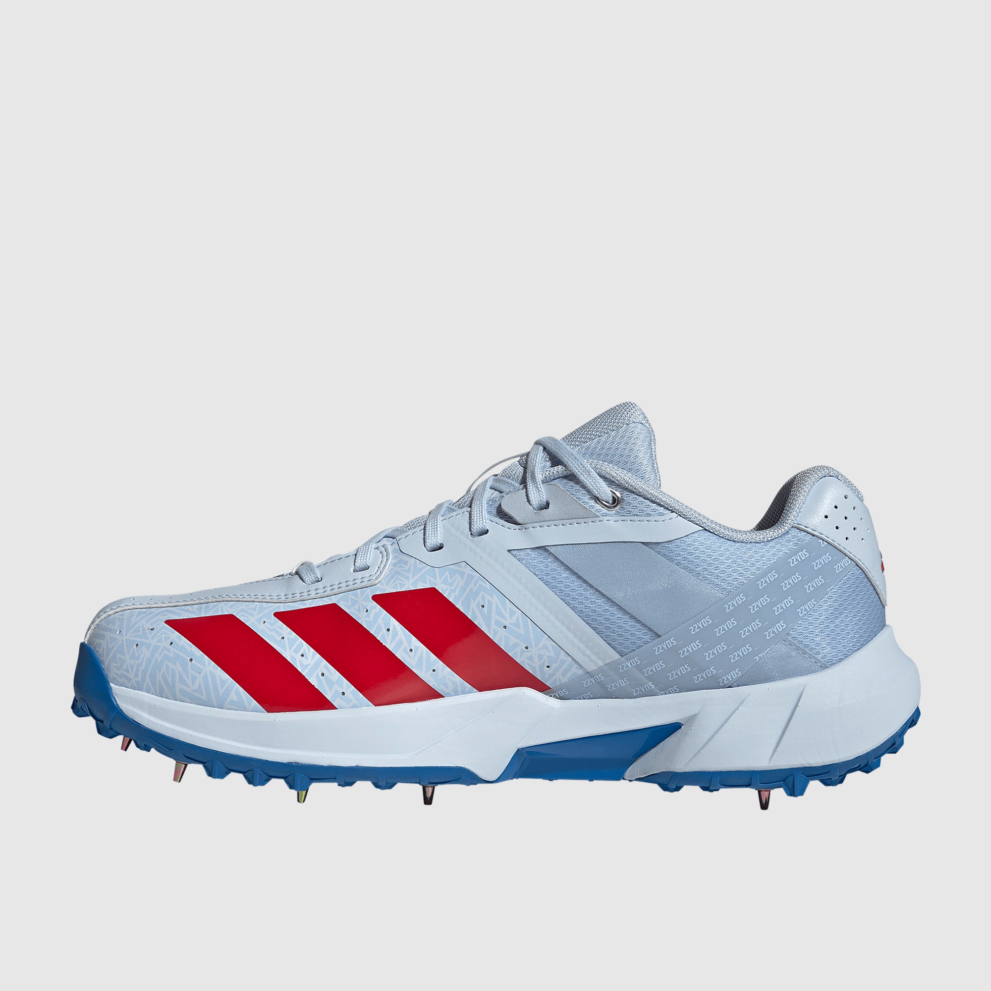 adidas 22YDS Incurza Cricket Spikes - Crystal Sky/Pure Ruby/Dark Blue ...