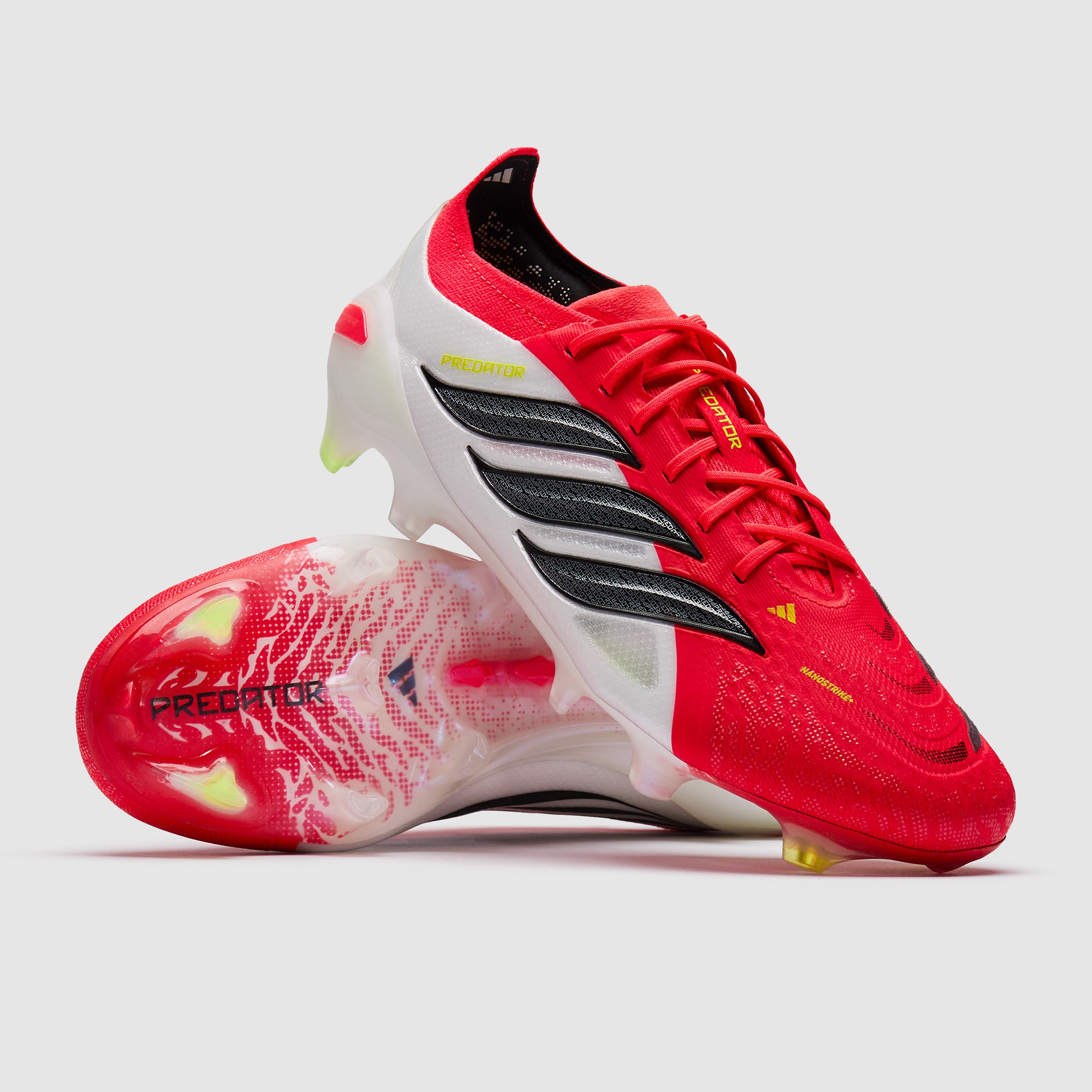 adidas Predator Elite FG - Rouge Lucide/Noir/Blanc Ftwr - Chaussures de ...