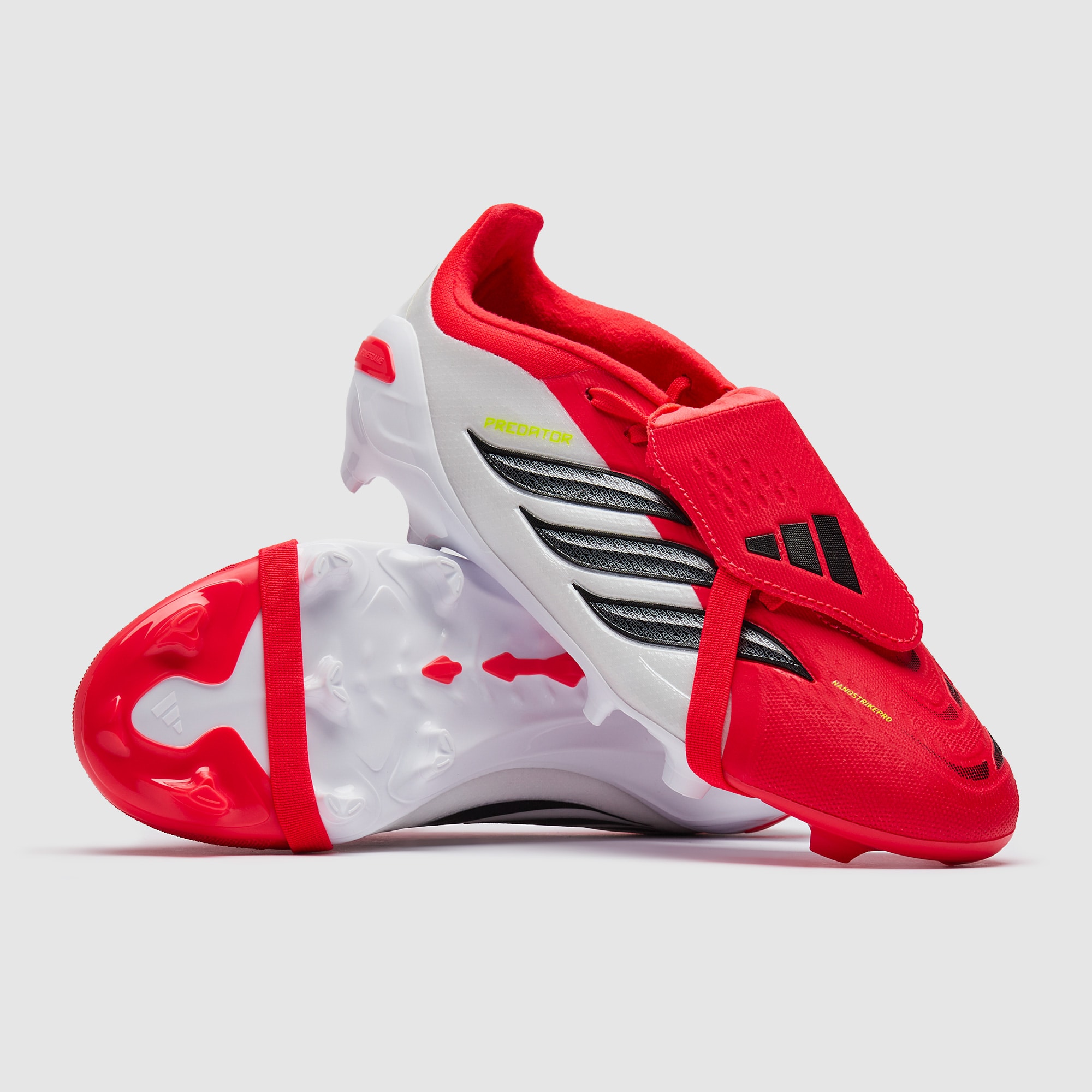 adidas Predator Elite Tongue FG pour Enfant - Rouge Lucide/Noir/Blanc ...