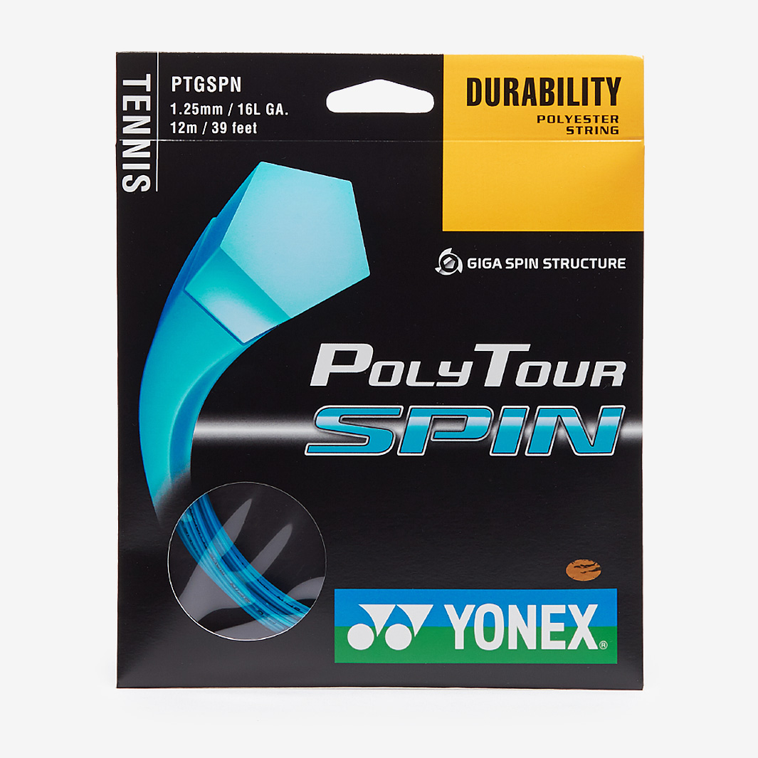 Yonex PolyTour Spin 12m Tennis String Set - Cobalt Blue - String | Pro ...