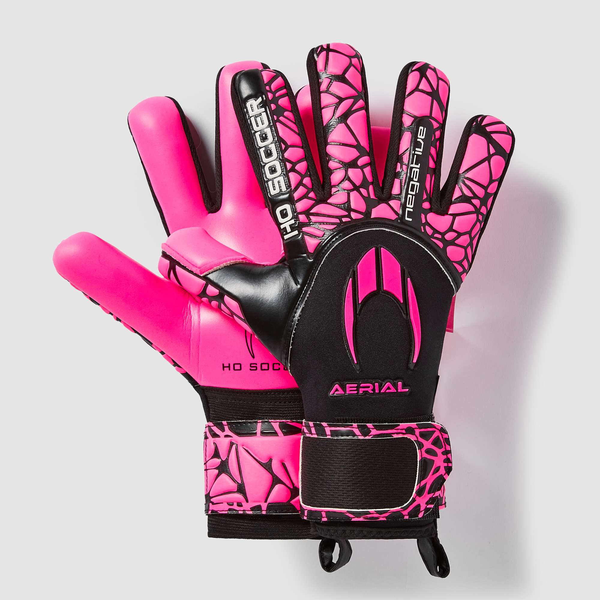 HO Kids Aerial Negative GK Gloves - Black/Pink - Junior GK Gloves | Pro ...