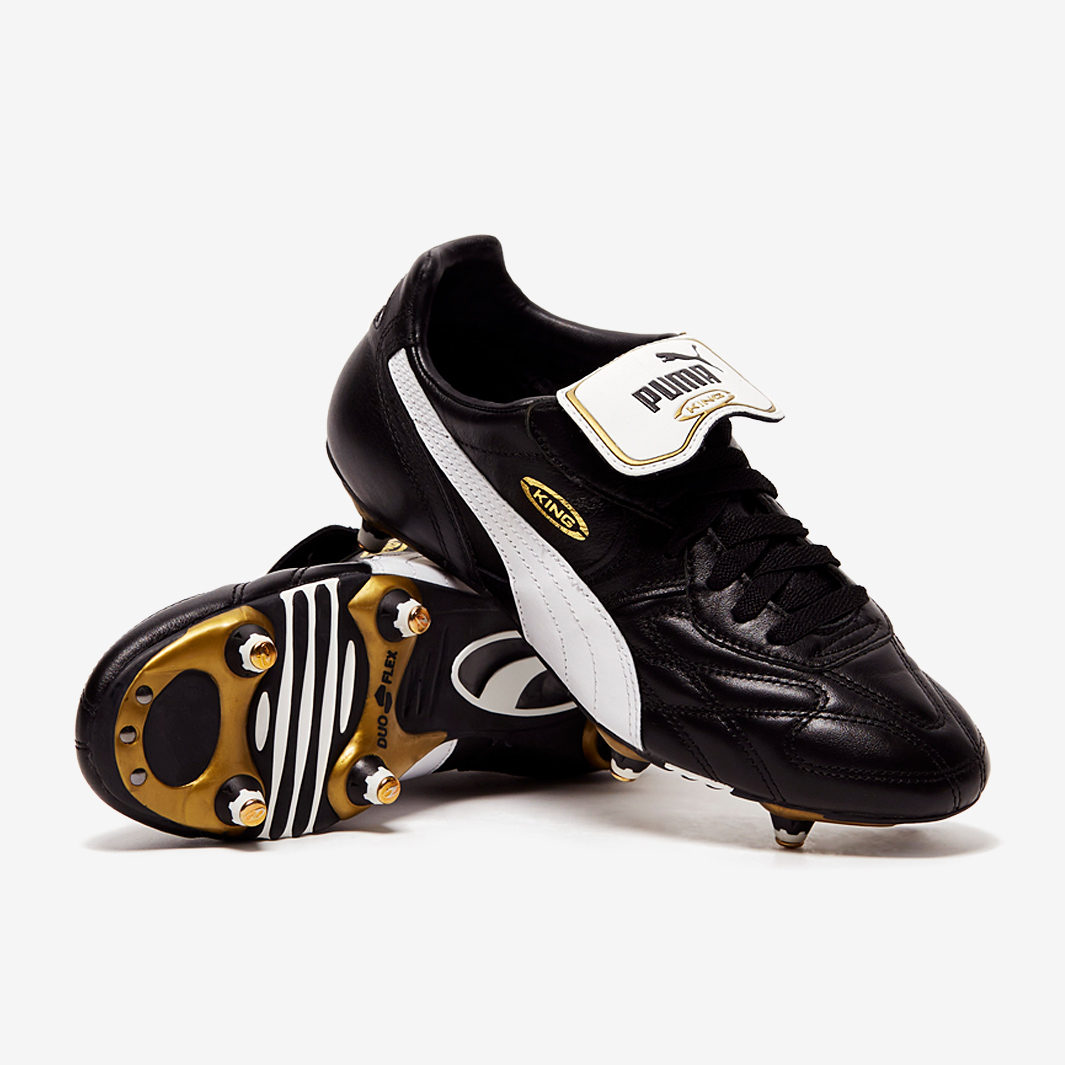 Puma King Pro SG-Botas de futbol- Terrenos blandos-Negro-Blanco | Pro ...