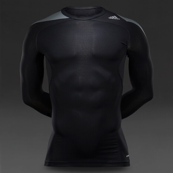 Mens Base Layer - adidas AIS TechFit Cool 3/4Top - Black - S20424 | Pro ...