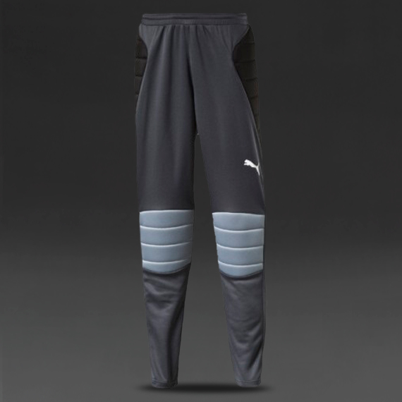 Puma GK Padded Pants - Mens Soccer Teamwear - Ebony/Black/Tradewinds